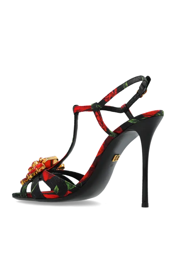 Dolce & Gabbana Heeled Sandals With A Floral Motif