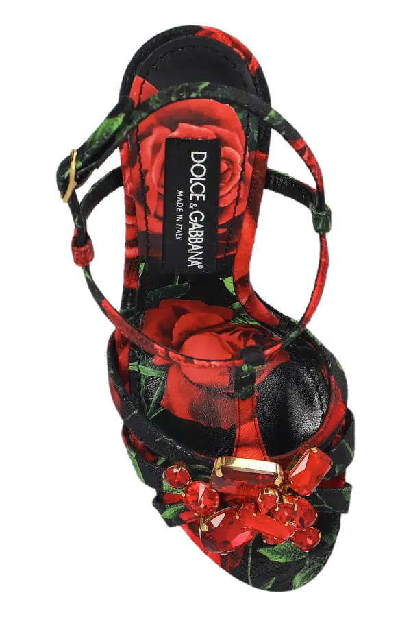 Dolce & Gabbana Heeled Sandals With A Floral Motif