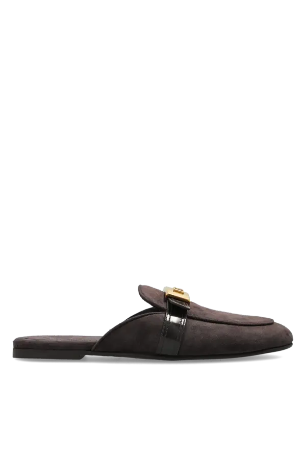 Dolce & Gabbana Suede Slides With Logo