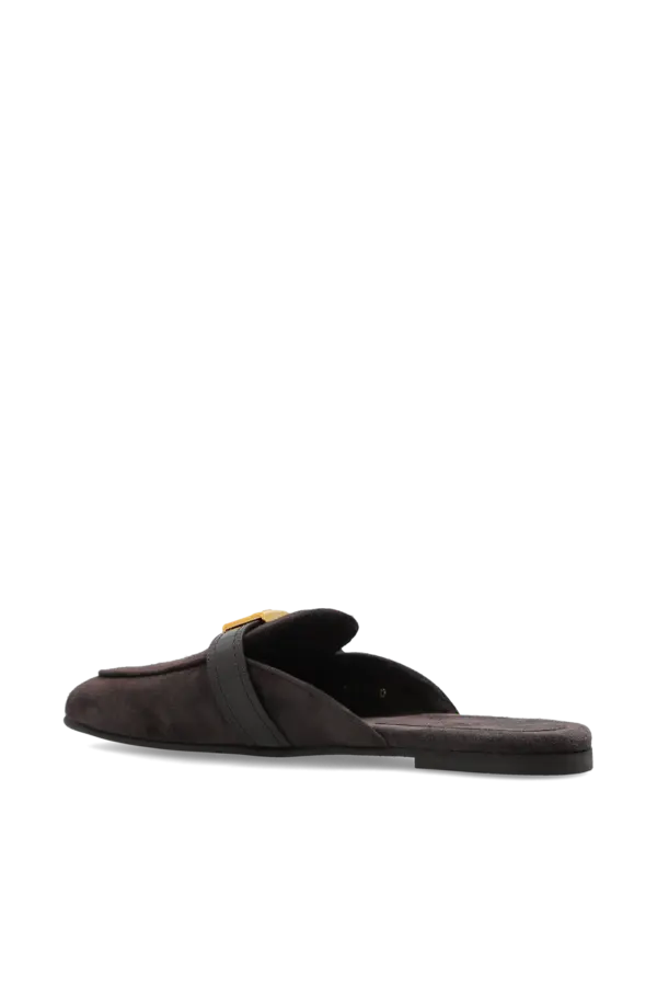 Dolce & Gabbana Suede Slides With Logo