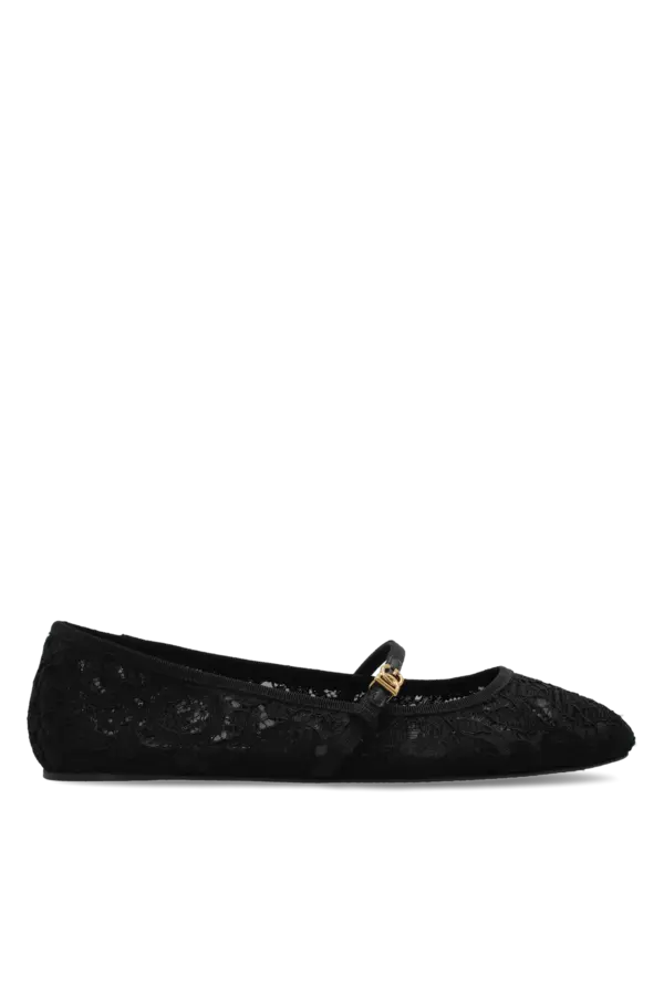 Dolce & Gabbana Lace Ballet Flats - Black