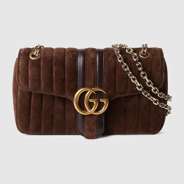 Gucci Gg Marmont Shoulder Bag - Brown
