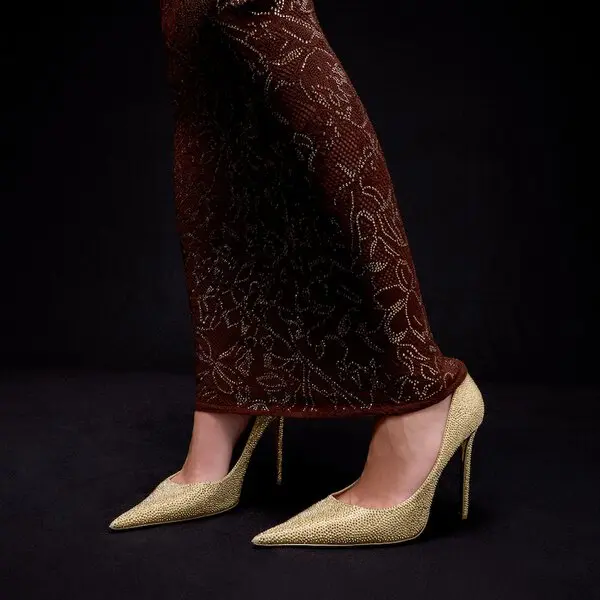 Gucci Donna Crystal Pump Metal