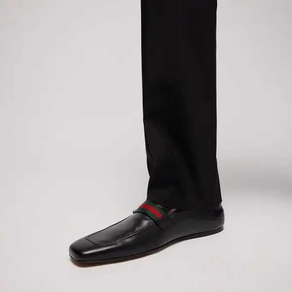 Gucci Loafer With Web Leather