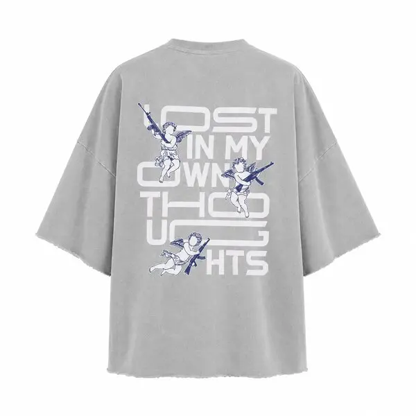 MYSIMPLICATED Lost Oversized T-shirt W - Grey