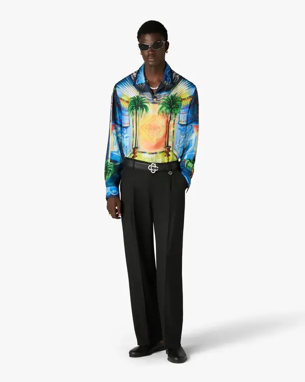 Casablanca Pleated Straight Leg Trousers