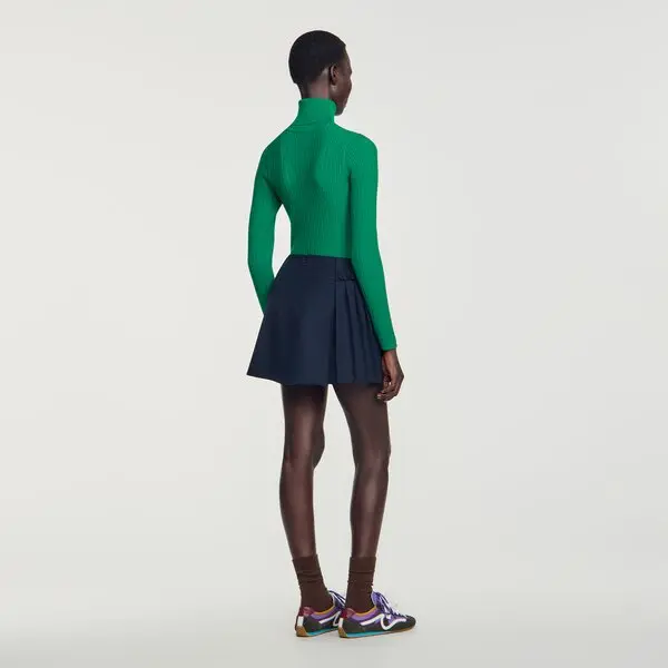 Sandro Wool Skort With Buttons