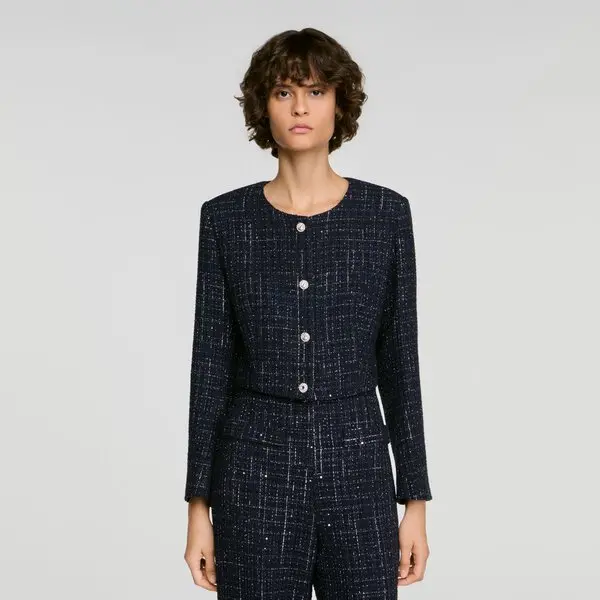 Sandro Decorative Tweed Jacket