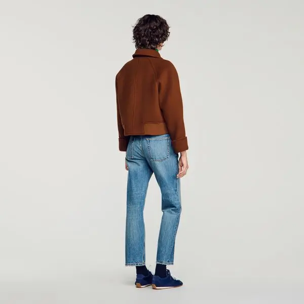 Sandro Short Coat With Flap Pockets