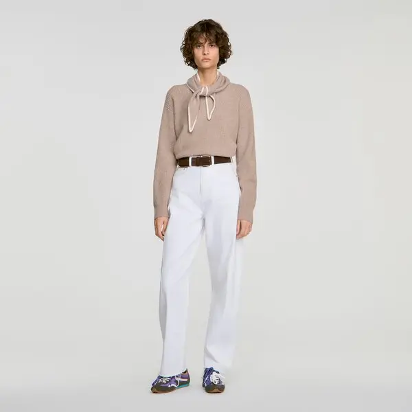Sandro Sweater With Removable Scarf