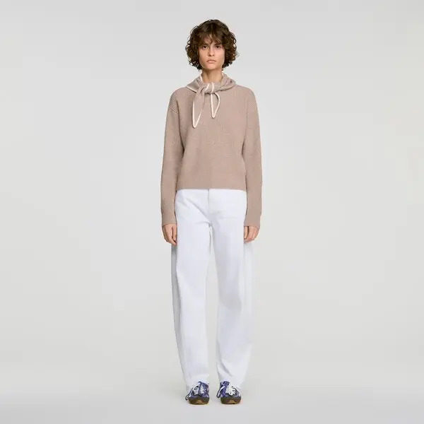 Sandro Sweater With Removable Scarf