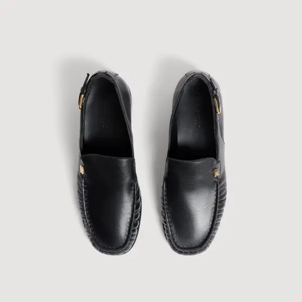 Sandro Leather Buckle Loafers