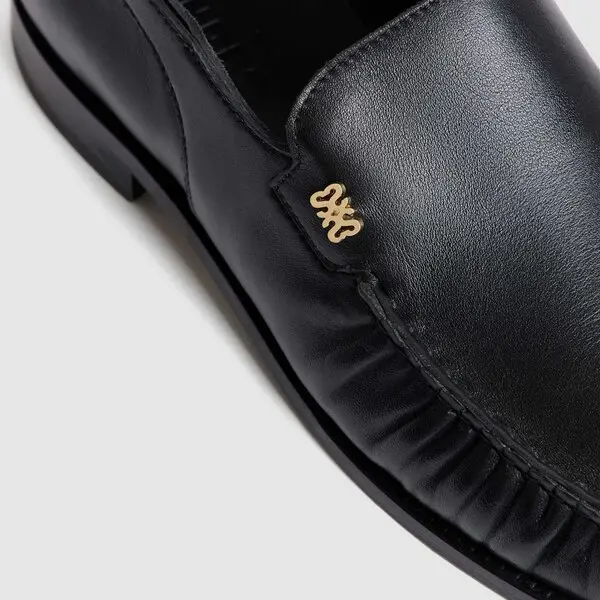 Sandro Leather Buckle Loafers