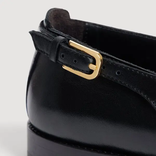 Sandro Leather Buckle Loafers