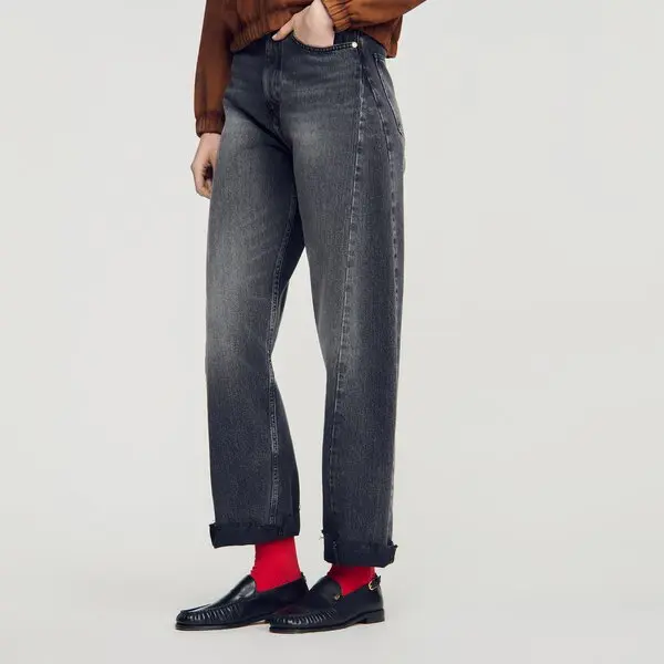 Sandro Leather Buckle Loafers