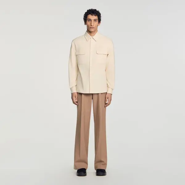 Sandro Cotton Flannel Shirt