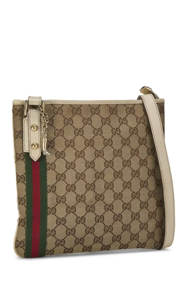 Gucci White Original Gg Canvas Jolicoeur Messenger
