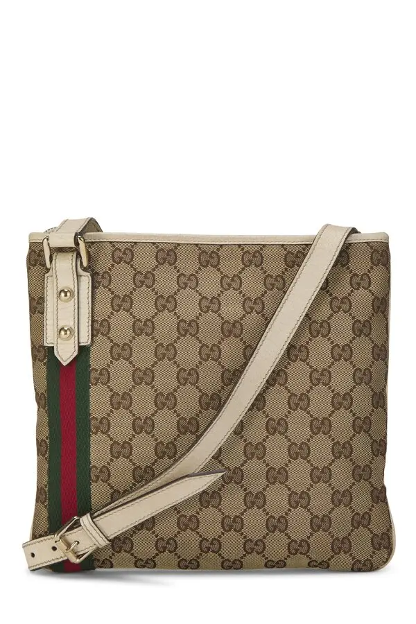 Gucci White Original Gg Canvas Jolicoeur Messenger