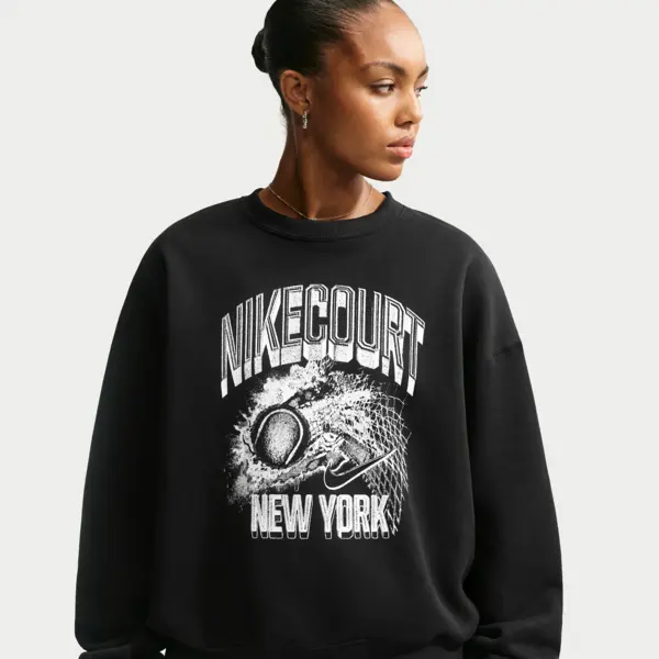 Nike Studio Fleece Medium Weight Oversized Graphic Crew