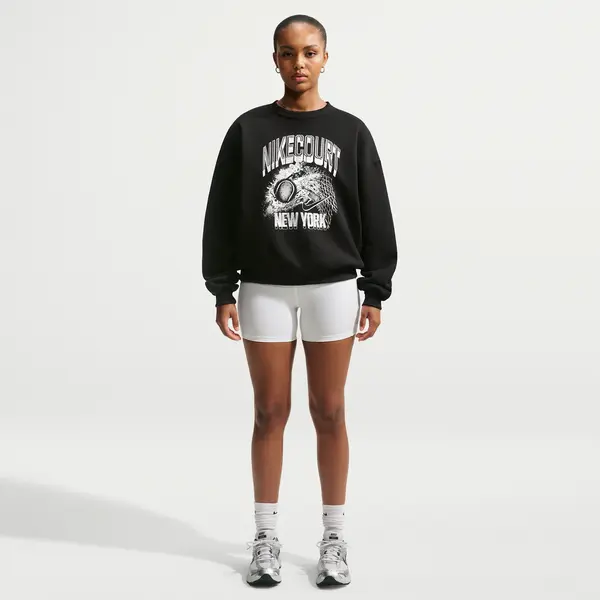 Nike Studio Fleece Medium Weight Oversized Graphic Crew