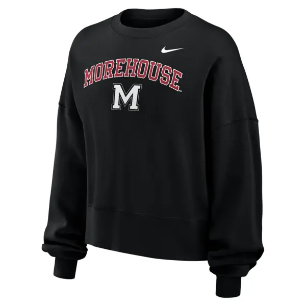 Nike College Phoenix Fleece Crew-neck Sweatshirt - Black