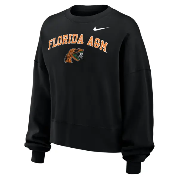 Nike College Phoenix Fleece Crewneck Sweatshirt - Black