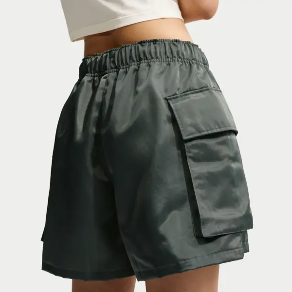 Nike Loose Mid-rise Satin Cargo Shorts - Green