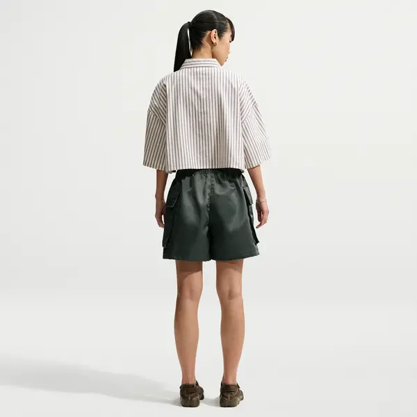 Nike Loose Mid-rise Satin Cargo Shorts - Green