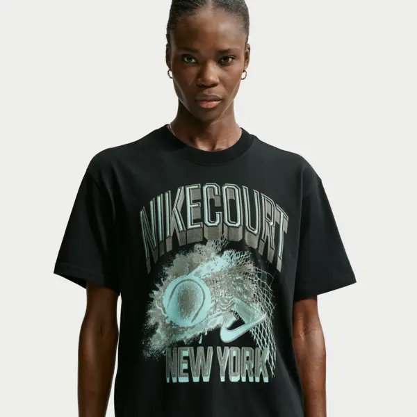 Nike Court Slam Tennis T-shirt - Black