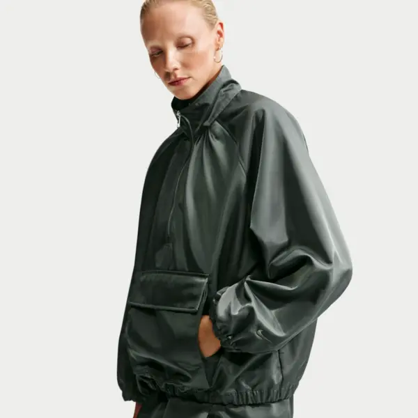 Nike Sportswear Satin 1/4-zip Anorak - Green