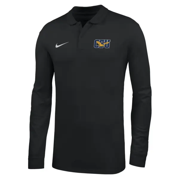 Nike College Dri-fit Long-sleeve Polo - Black