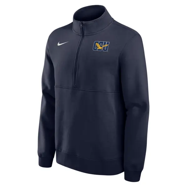 Nike Coppin State University Eagles Club College Fleece Half-zip Top - Blue