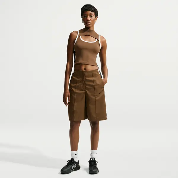 Nike Naomi Osaka Loose Mid-rise Shorts - Brown