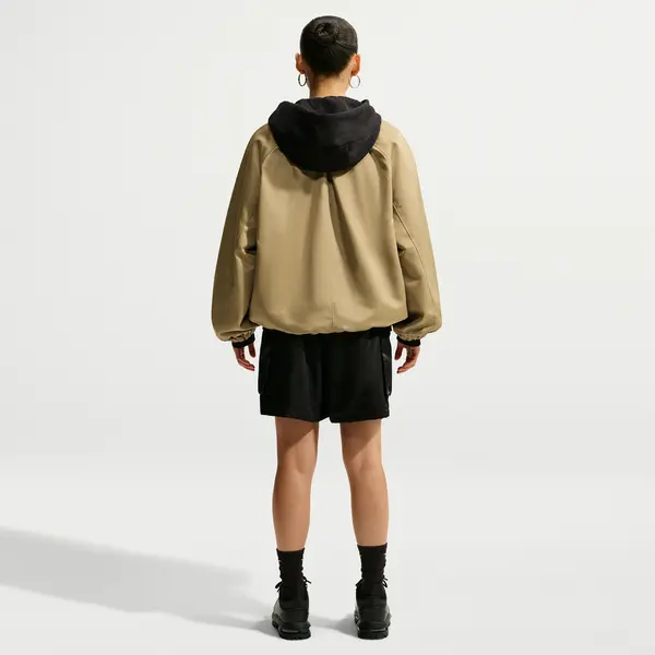 Nike Satin 1/4-zip Anorak - Brown