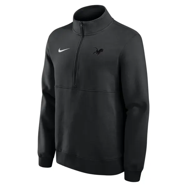 Nike Prairie View A&m University Panthers Club College Fleece Half-zip Top - Black