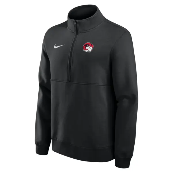 Nike Winston-salem State Rams Club College Fleece Half-zip Top - Black