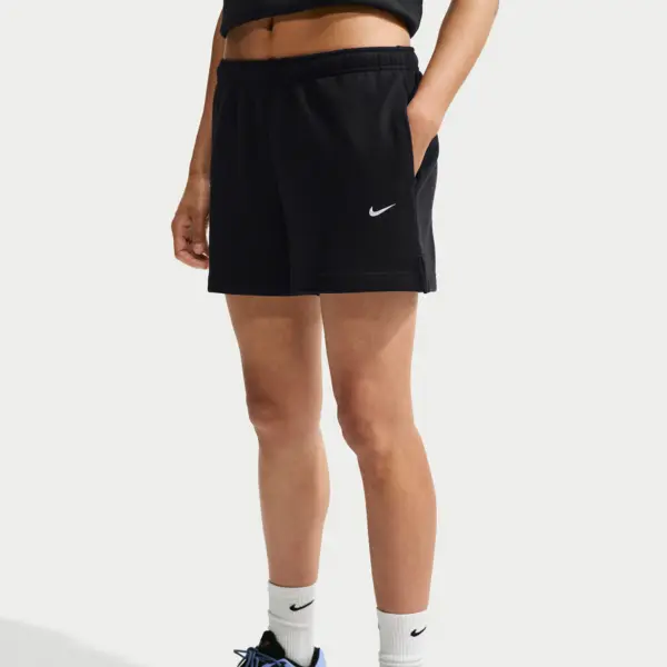 Nike Studio Fleece Lightweight Mid-rise Shorts - Black