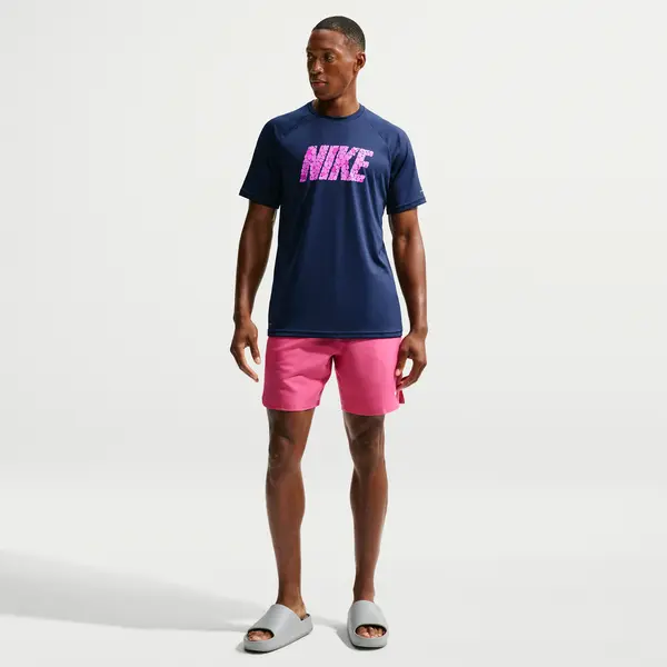Nike Swim Hydroguard Dri-fit Uv Short Sleeve Top - Blue