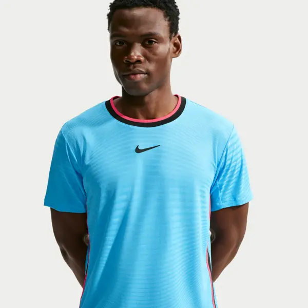 Nike Court Slam Aero-fit Short-sleeve Tennis Top - Blue