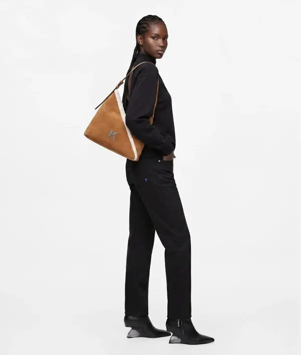 KL JEANS Geo Suede Small Tote Bag