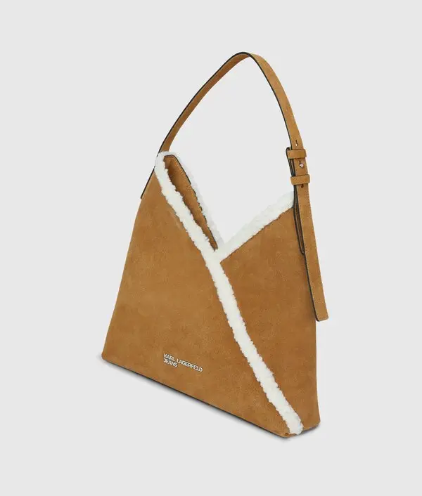 KL JEANS Geo Suede Small Tote Bag