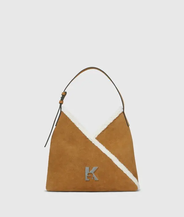 Karl Lagerfeld Geo Suede Tote Bag - Brown