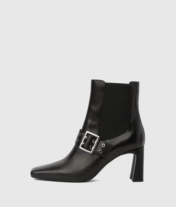 Karl Lagerfeld Kati Buckle Chelsea Boots - Black