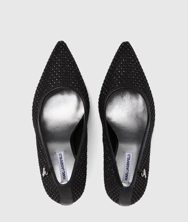 Karl Lagerfeld Sarabande Gemstone Mesh Heels