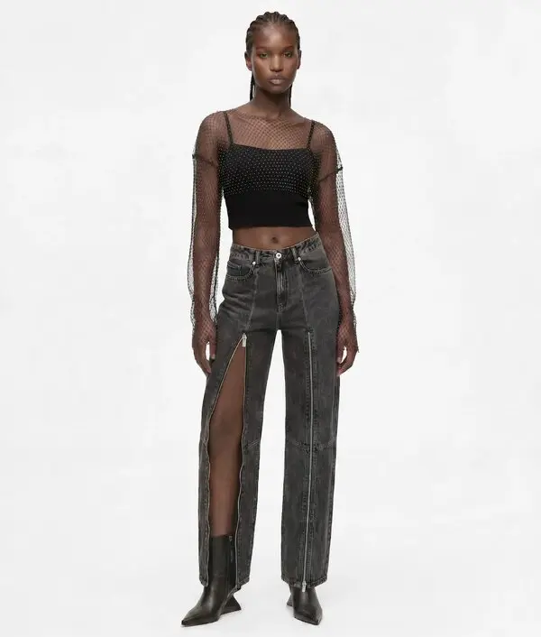 Karl Lagerfeld Chainmail Mesh Top