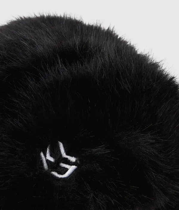 Karl Lagerfeld Monogram Faux-fur Trapper Hat