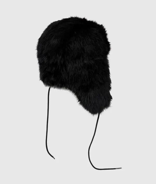 Karl Lagerfeld Monogram Faux-fur Trapper Hat
