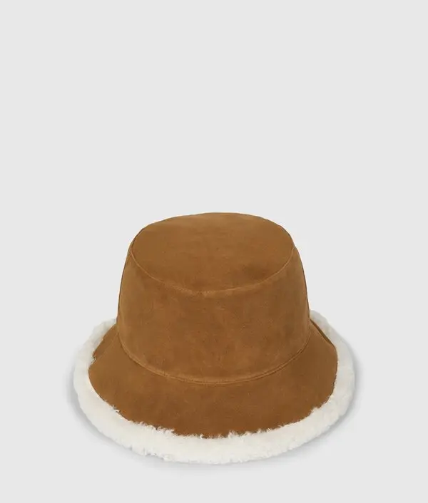 KL JEANS Suede Reversible Bucket Hat