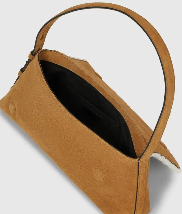 KL JEANS Geo Suede Flap Shoulder Bag