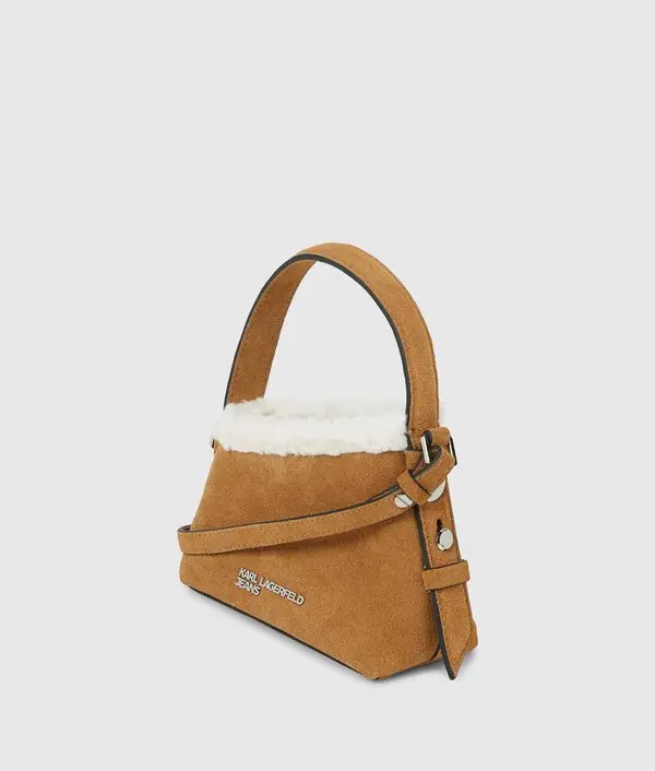 KL JEANS Geo Suede Mini Crossbody Bag